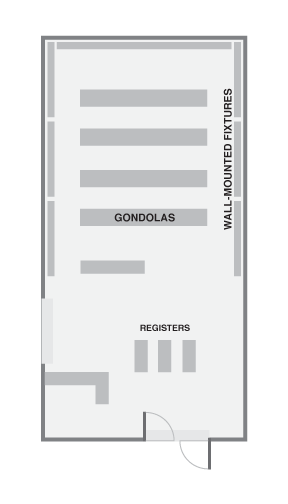 Merchandising Floor Plan with Fixtures